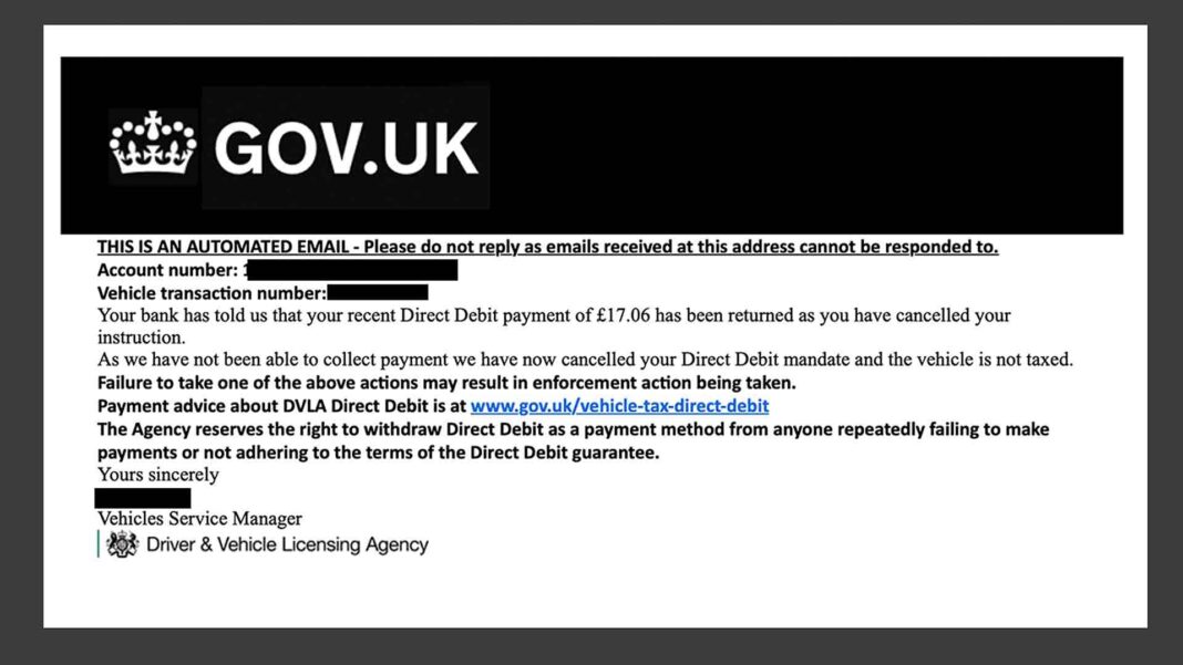 DVLA warns motorists about online scams