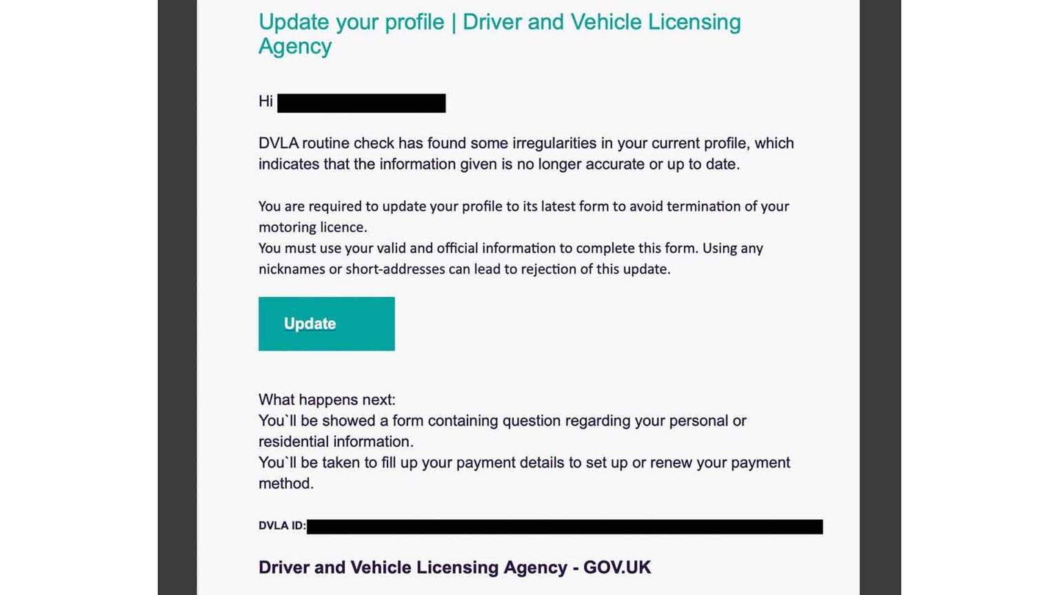 DVLA warns motorists about online scams