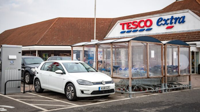 Tesco electric car charging network expands to 600 UK stores