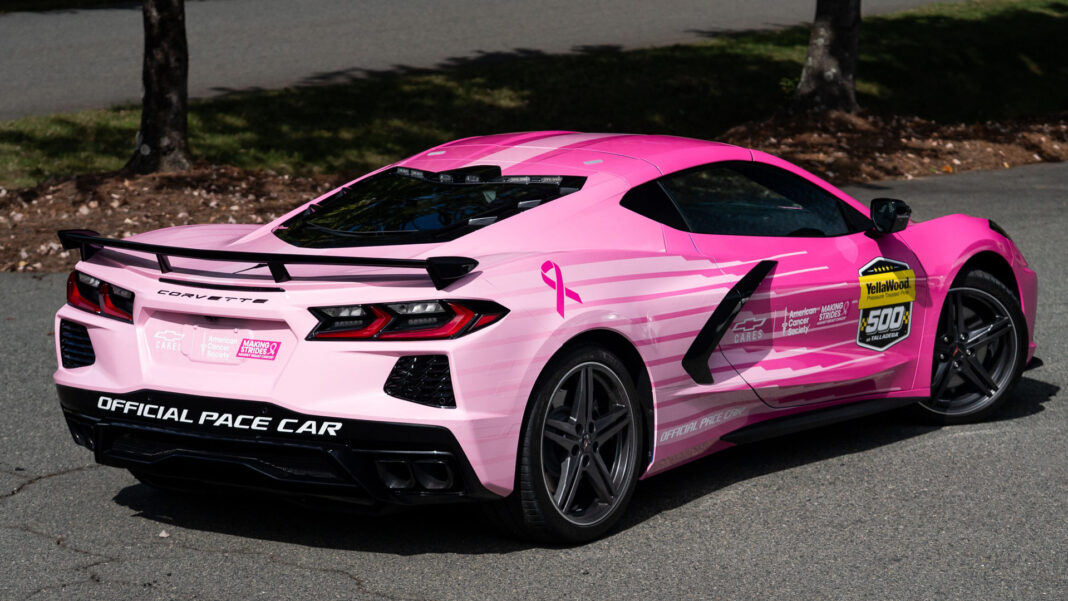 Pink Corvette NASCAR pace car will help to combat cancer
