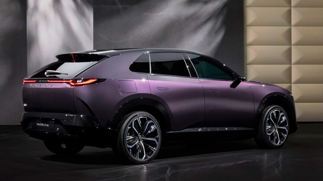 Stylish Mazda CX-6e electric SUV revealed ahead of UK launch